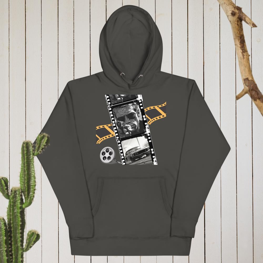 Famous car chassis, Bullitt, Steve McQueen, black & white moies ...