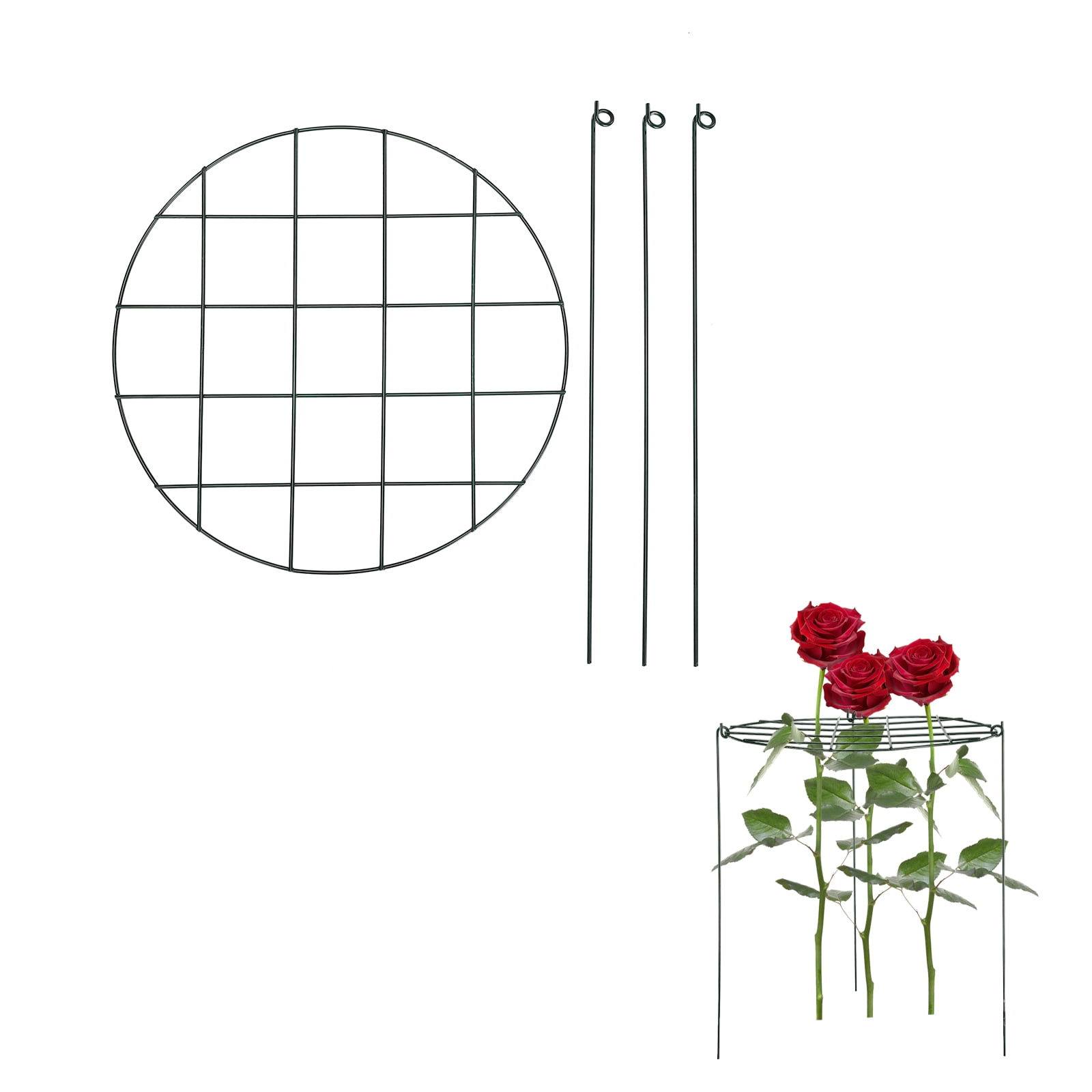 Famyfamy Round Plant Support Stand Gardening Tools Iron Art Peony Cages ...