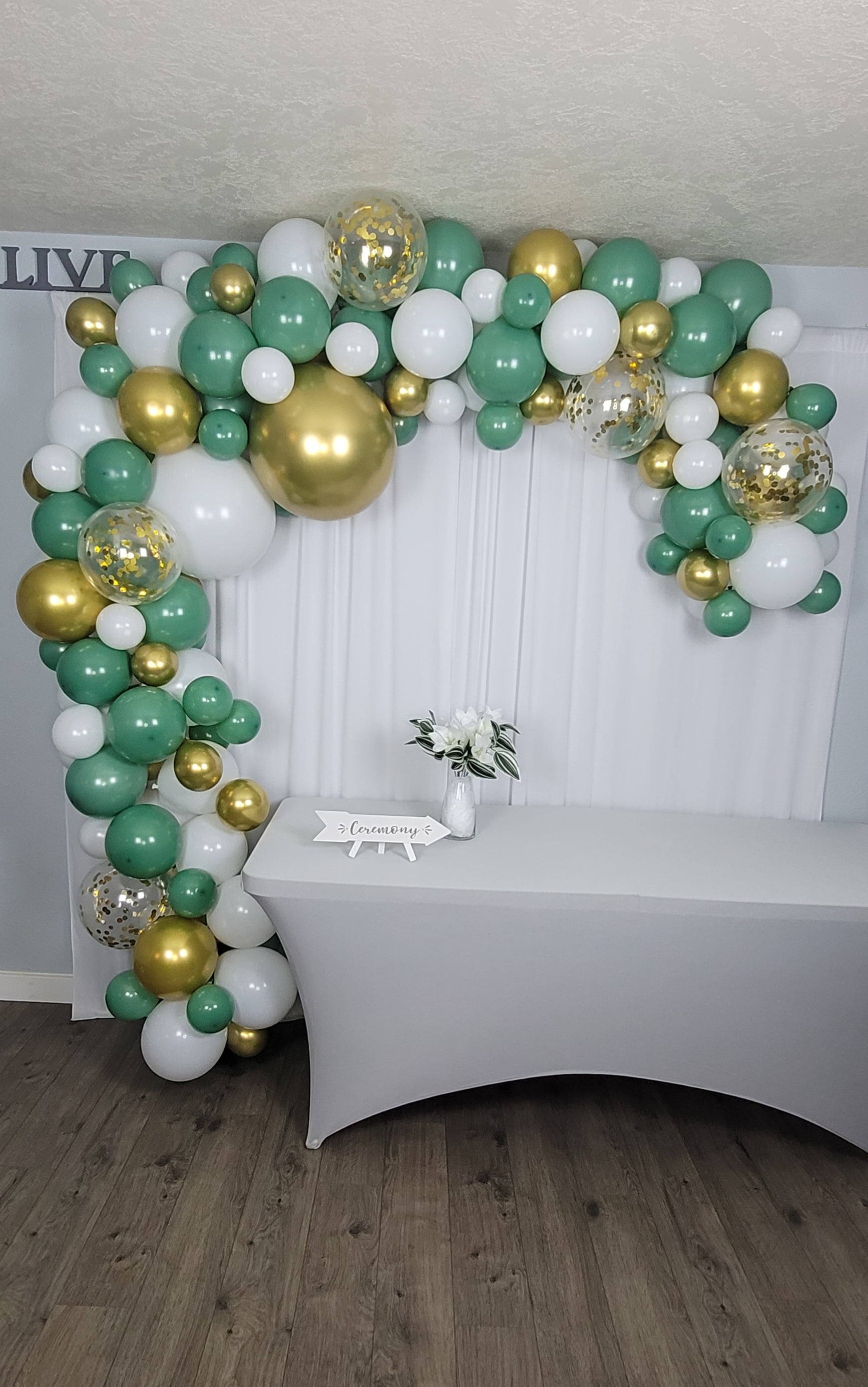 Famzigo Green Balloon Arch Kit Balloon Garland - Strong Thick Gold ...