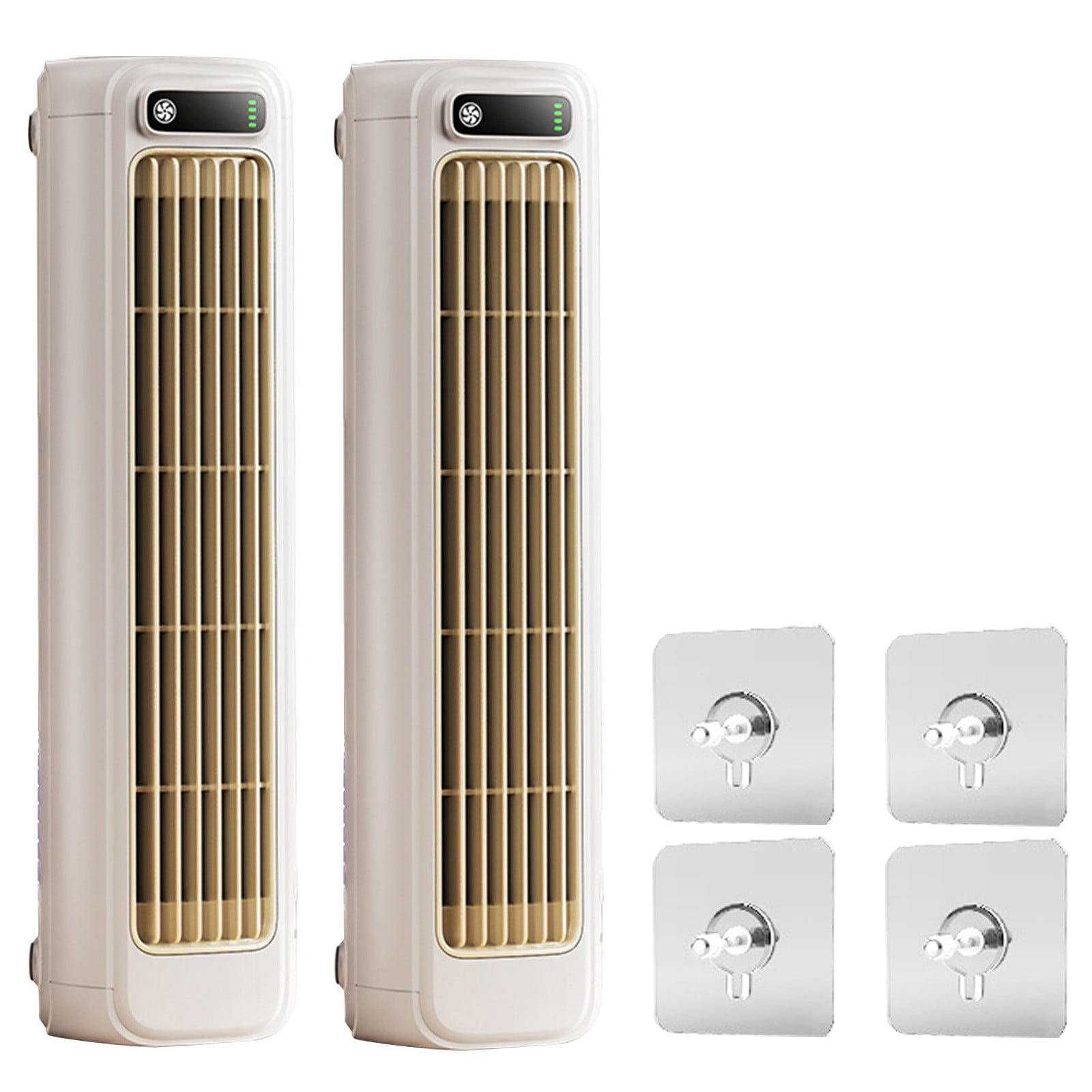 Fan 2 PCS Portable Cooler Conditioner Fan with 3 Speeds LED Screen ...