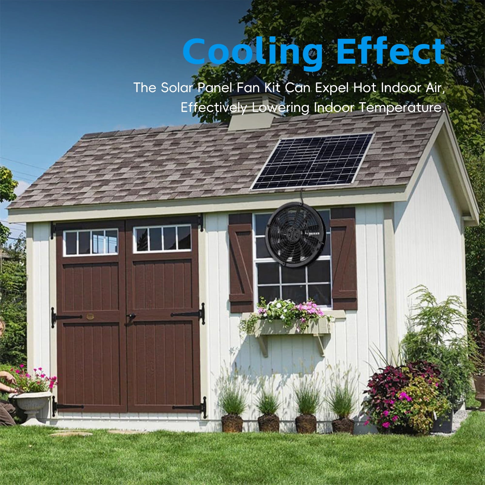 Fan,20w Solar Rvs And Animals 3000 Rpm Ip65 Waterproof Versatile Panel ...