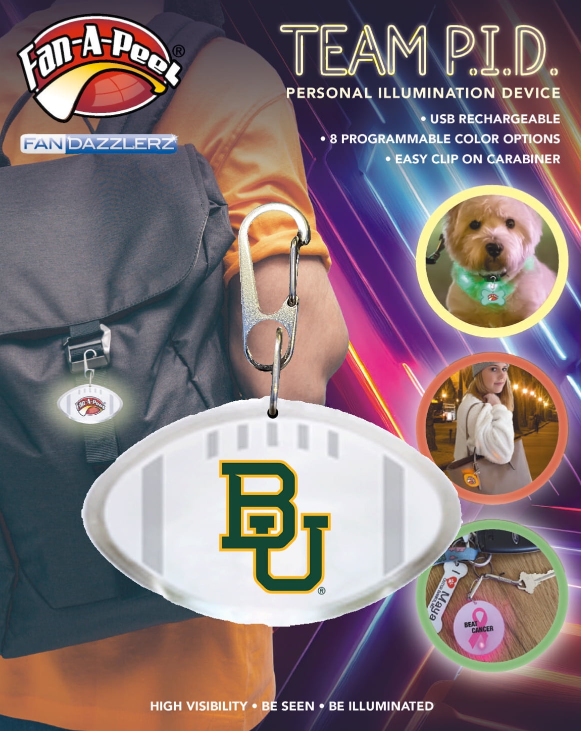 Fan-A-Peel Baylor Personal Illumination Device - Wearable High ...