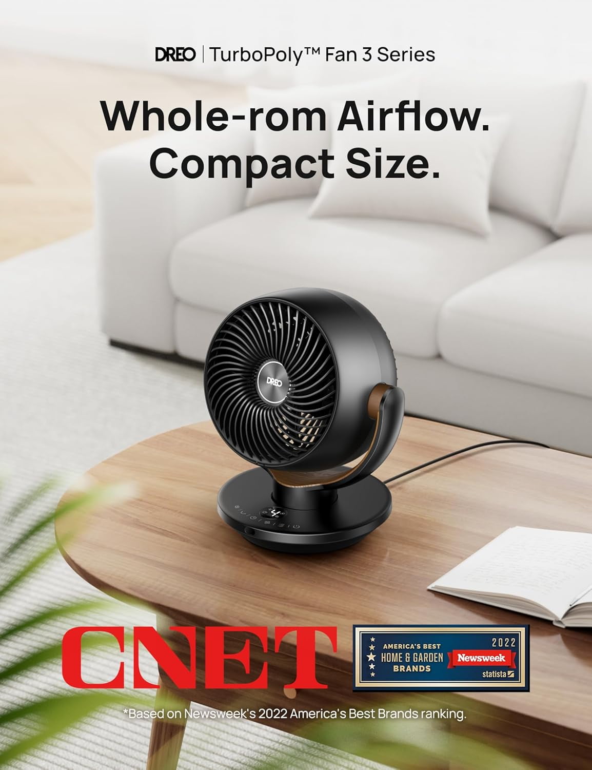 Fan for Bedroom, Desk Air Circulator Fan with Remote, 11 Inch Table ...