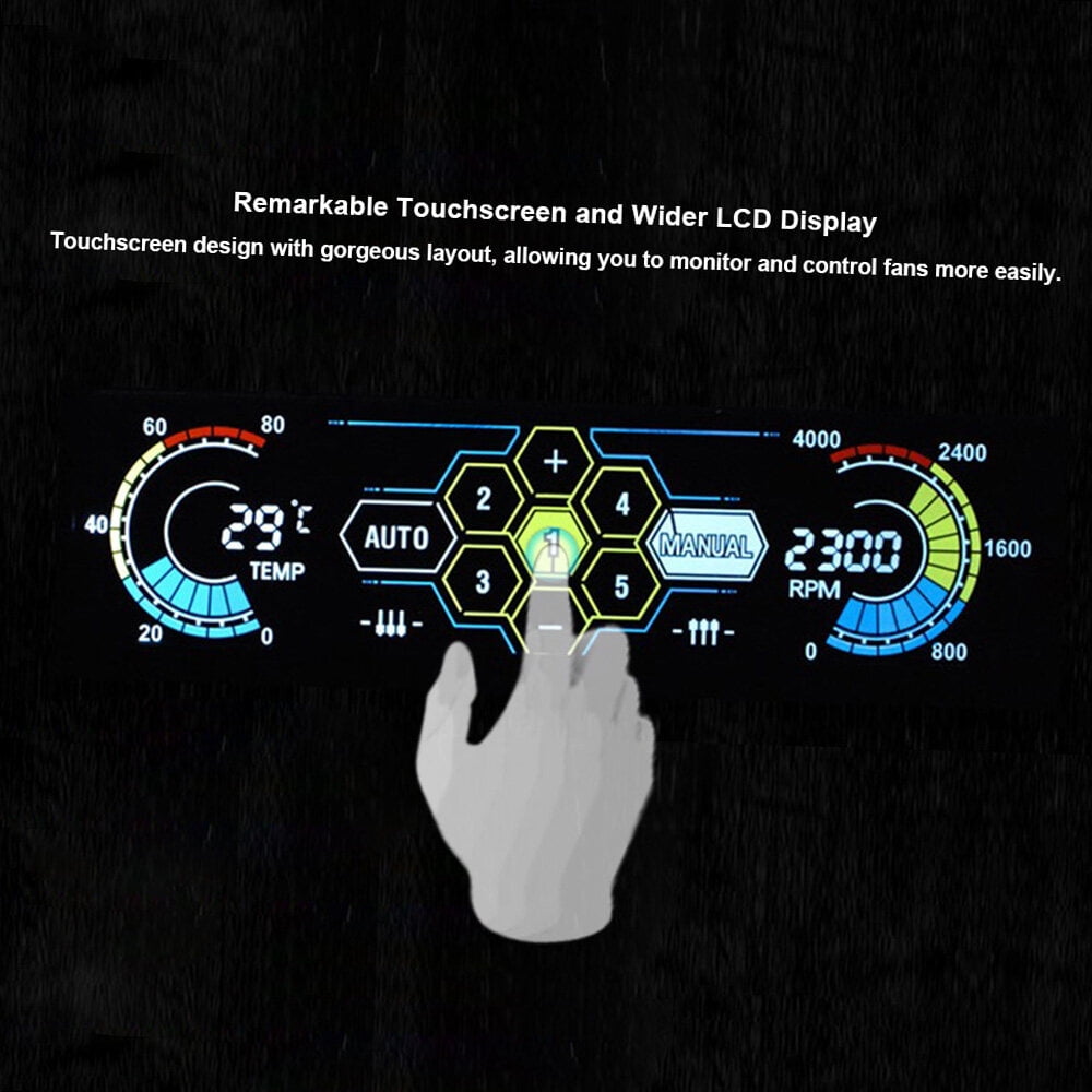Fan Controller, 5.25 Channel Computer Fans 5.25 5 Channel Temperature ...