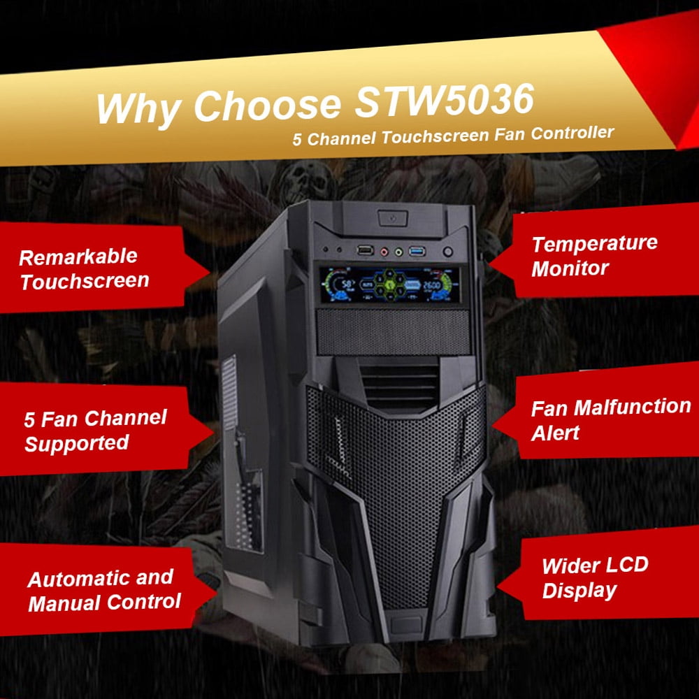 Fan Controller, 5.25 Fan Temperature 5 Channel Computer Channel ...