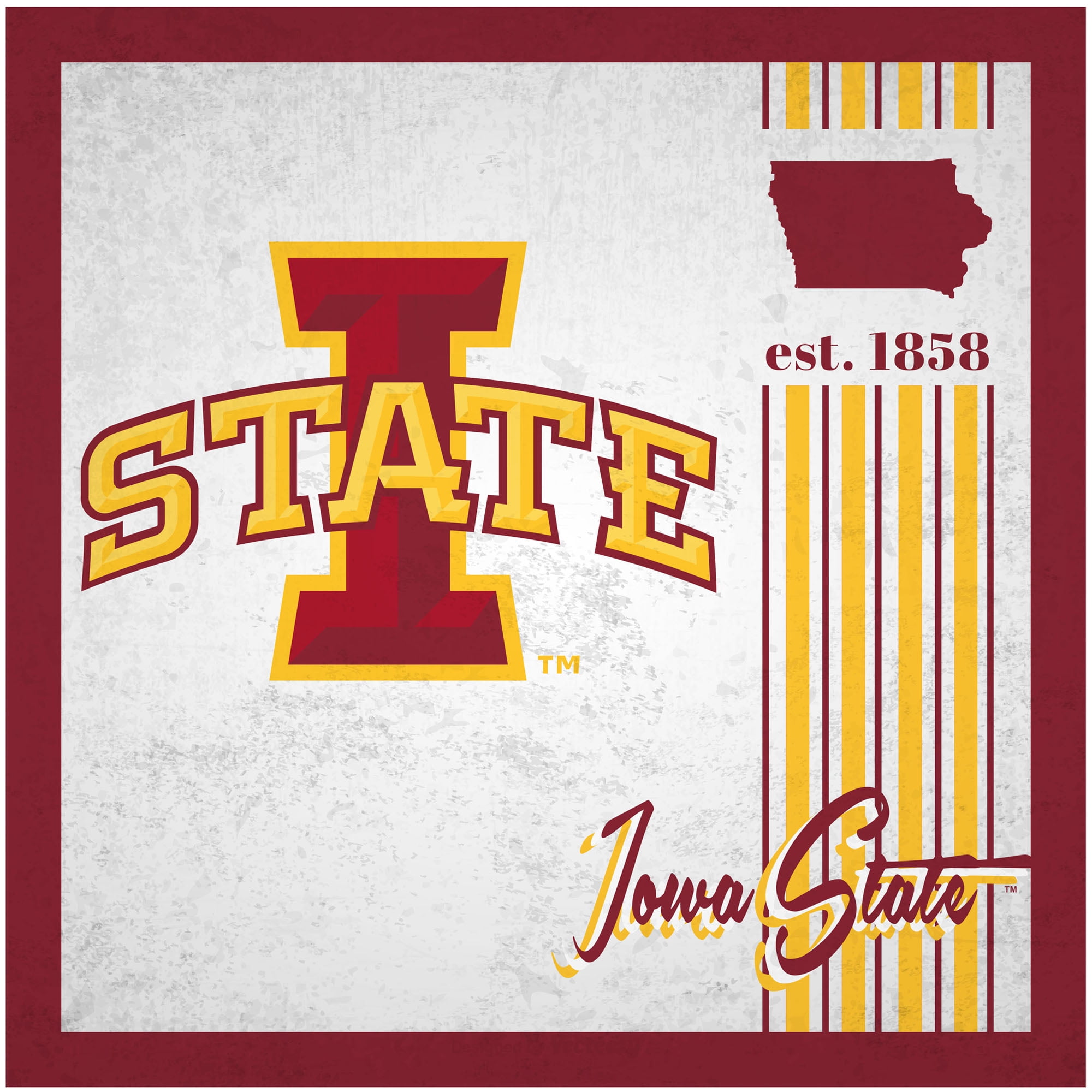 Iowa State Cyclones 10" x 10" Greatest Hits Team Sign - Walmart.com
