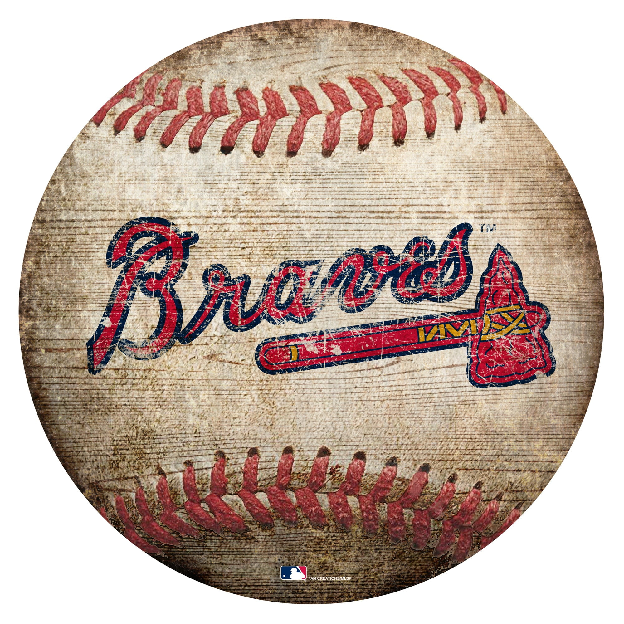 Fan Creations Baseball Atlanta Braves 100% MDF Sign - Walmart.com