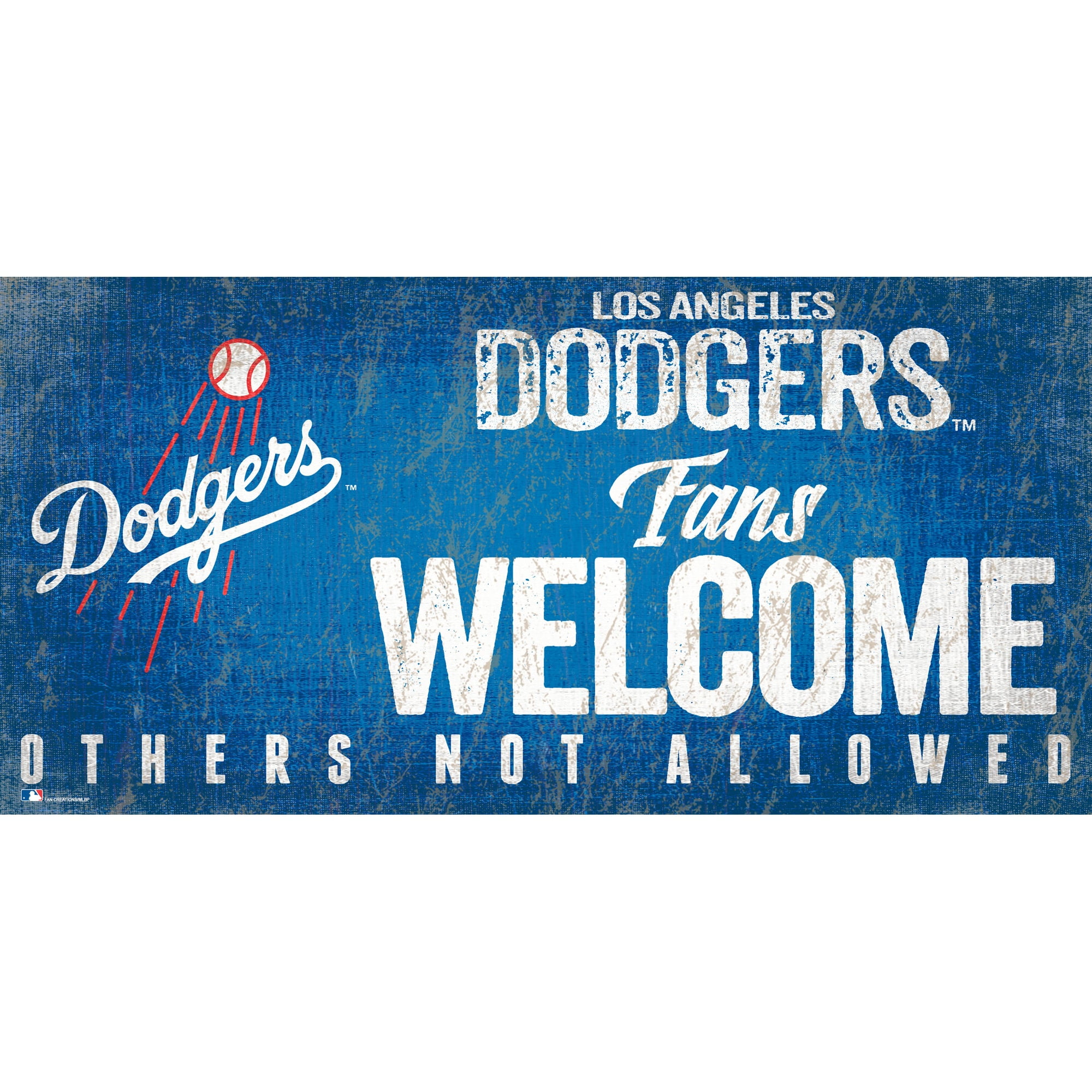 Fan Creations Los Angeles Dodgers Fans Welcome Sign, MDF, 8" x 10.5 ...