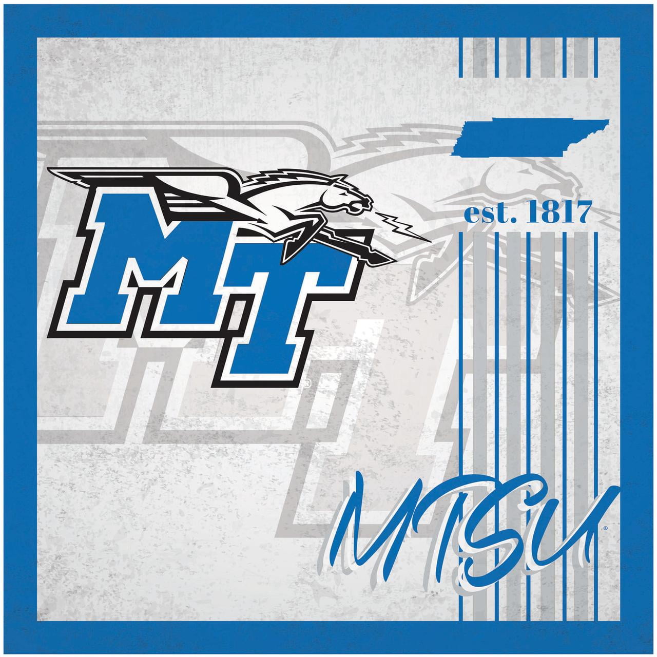 Fan Creations MTSU Blue Raiders 10" x 10" Greatest Hits Team Sign ...