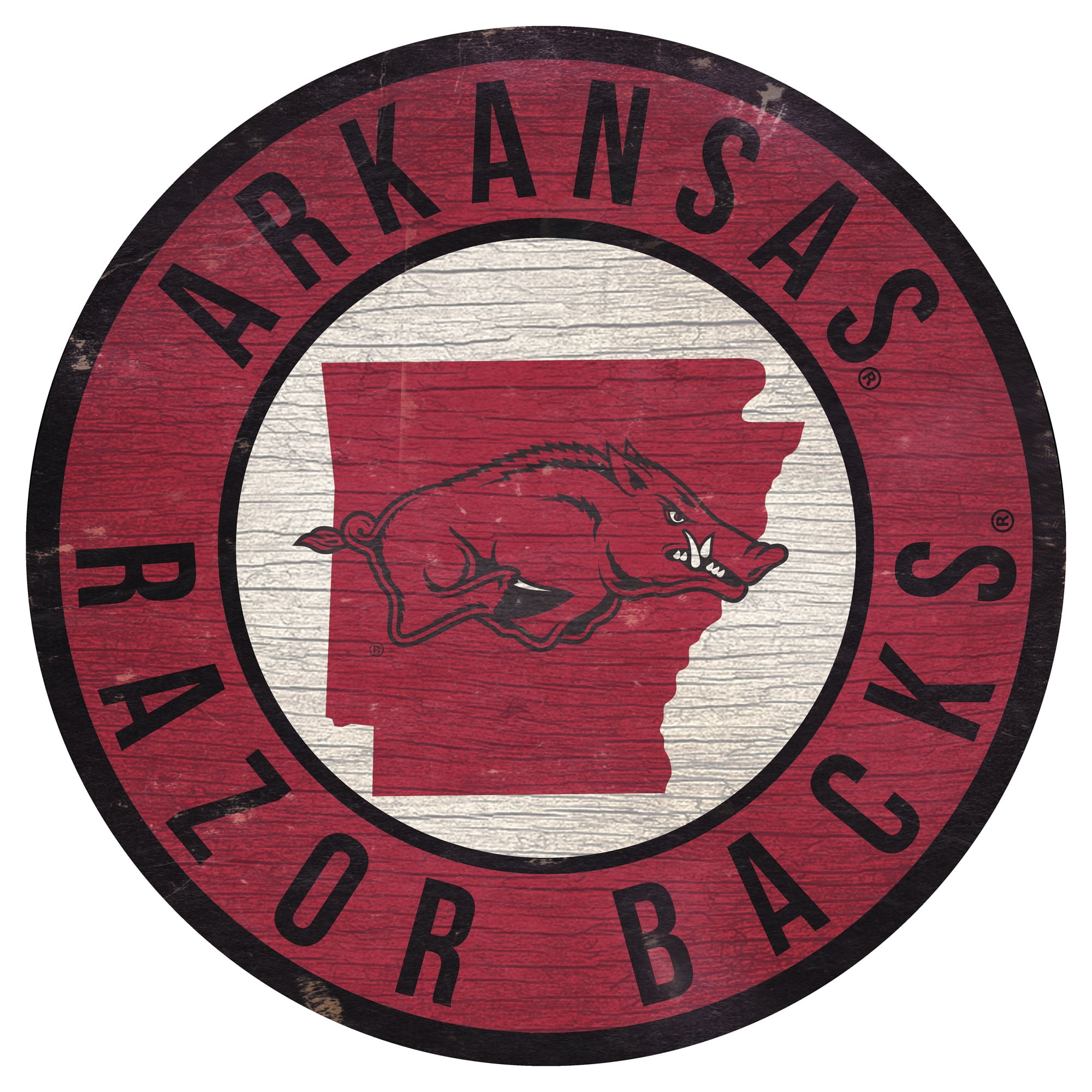 Fan Creations State Circle Arkansas Razorbacks 100% MDF Sign - Walmart.com
