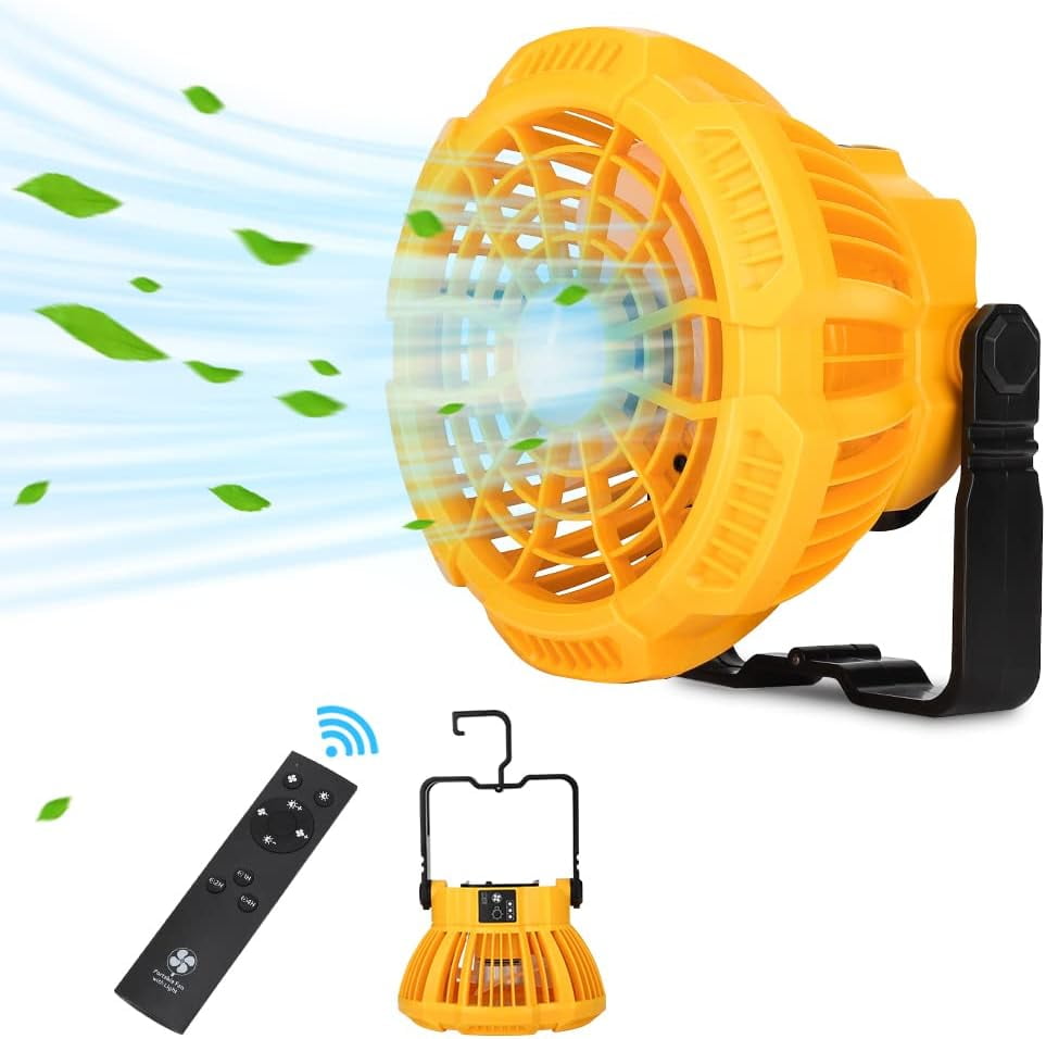 Fan for Dewalt 20v Battery, Portable Camping Tent Fans with Lantern ...