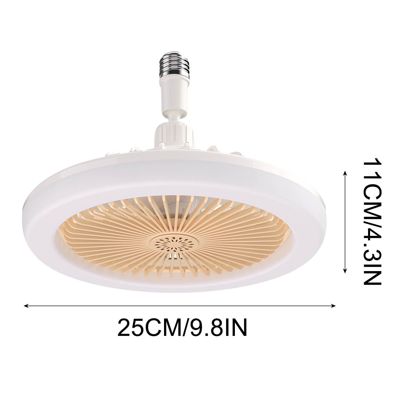 Fan E27 Ceiling Fan with Lights Enclosed Low Profile Fan Light Ceiling ...
