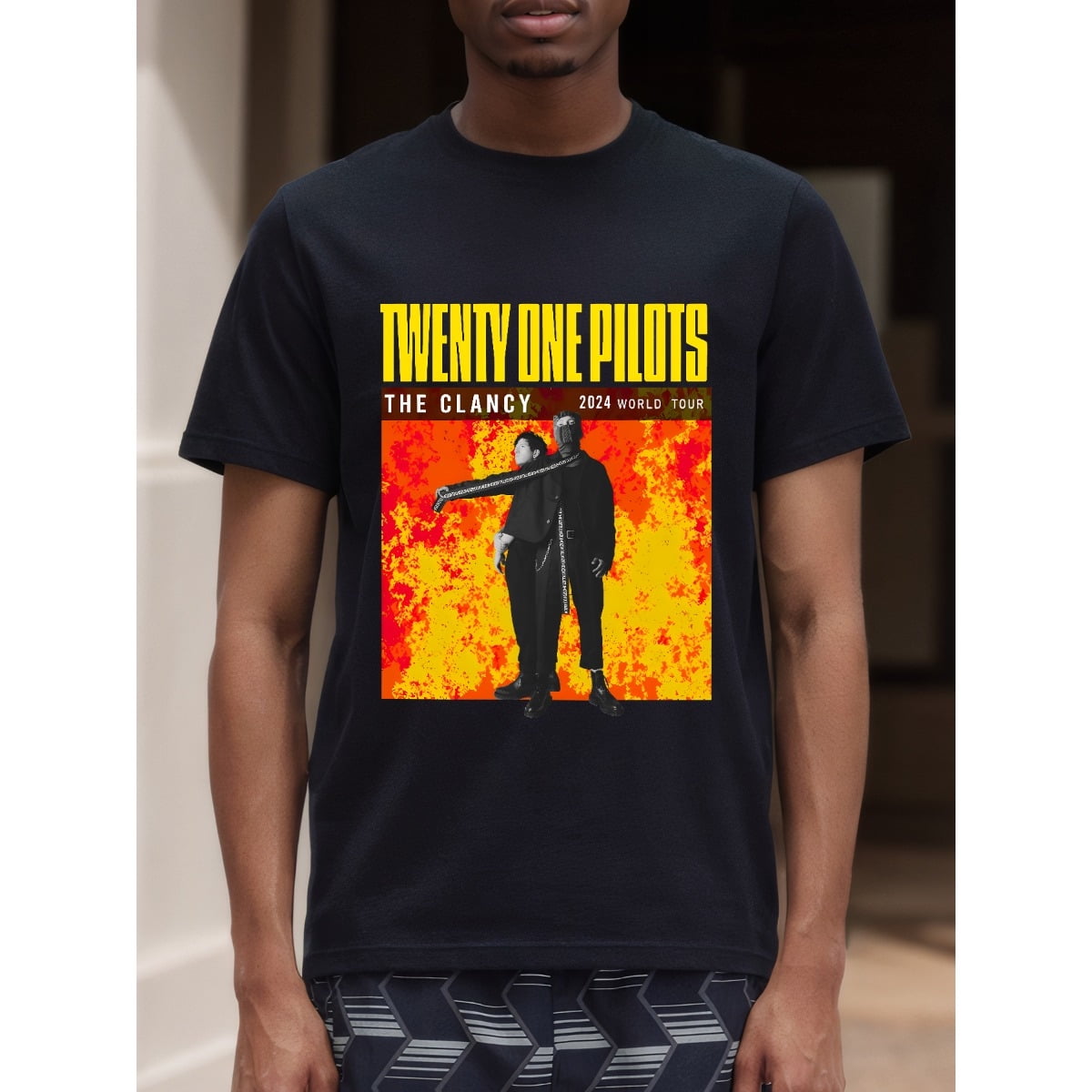 [Fan Favorite] Men's Twenty One Pilots "Clancy World Tour" Graphic T ...