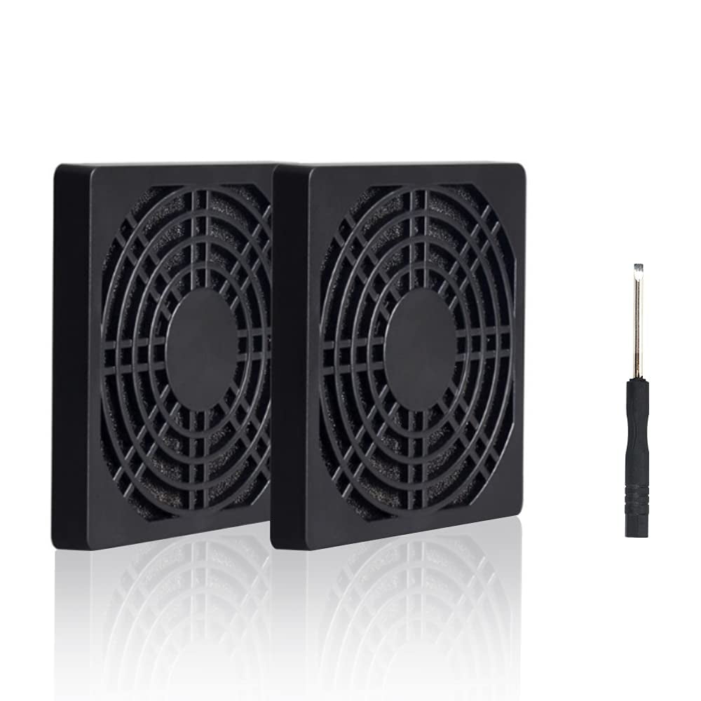 Fan Filter 2 Pack IP40 Dust Resistant Blower Guard ABS Computer ...