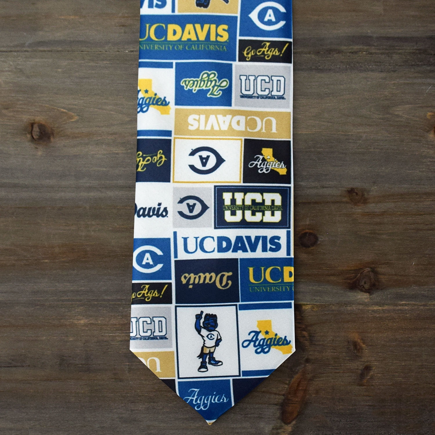Fan Frenzy Gifts UC Davis Men's Logos Tie Officially Licensed UC Davis ...