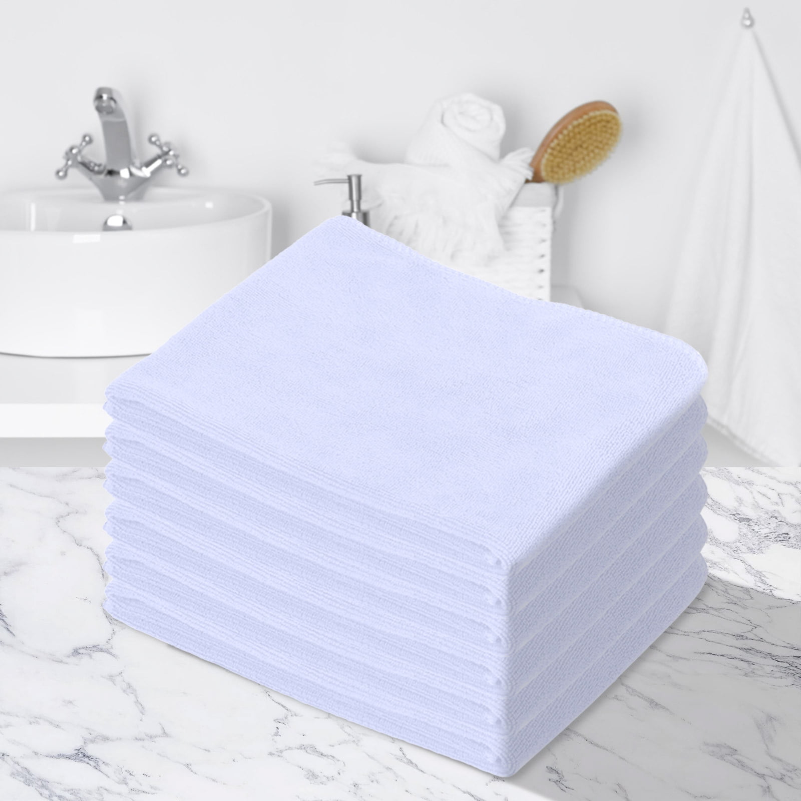 Rag,Foot Bath Towel Set,Thickened Absorbent Hair Towel,6pc Pack,Quick ...