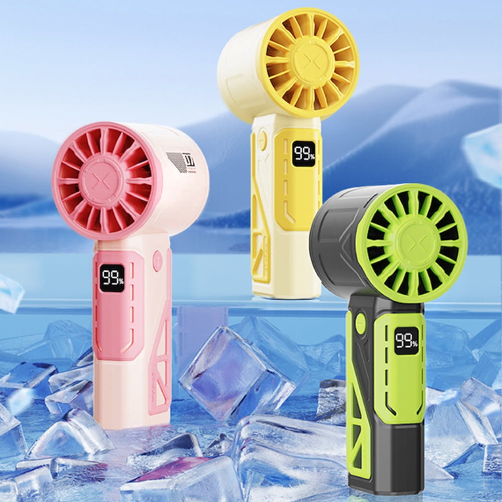 Fan,Handheld Fan Adjustable Turbo Fan Display Fan Summer Fan 4000mah ...