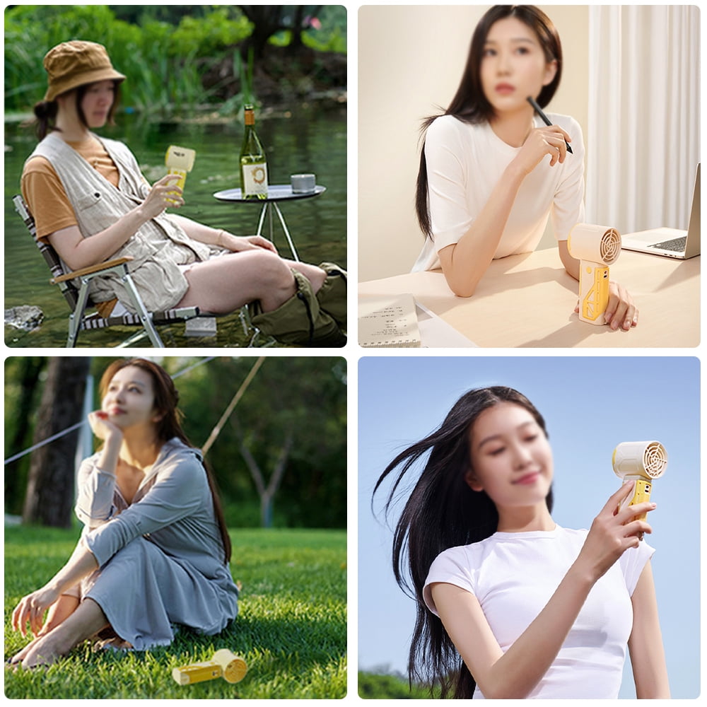 Fan,Handheld Fan Turbo Fan Battery Fan Speed(1-100) Adjustable Weather ...