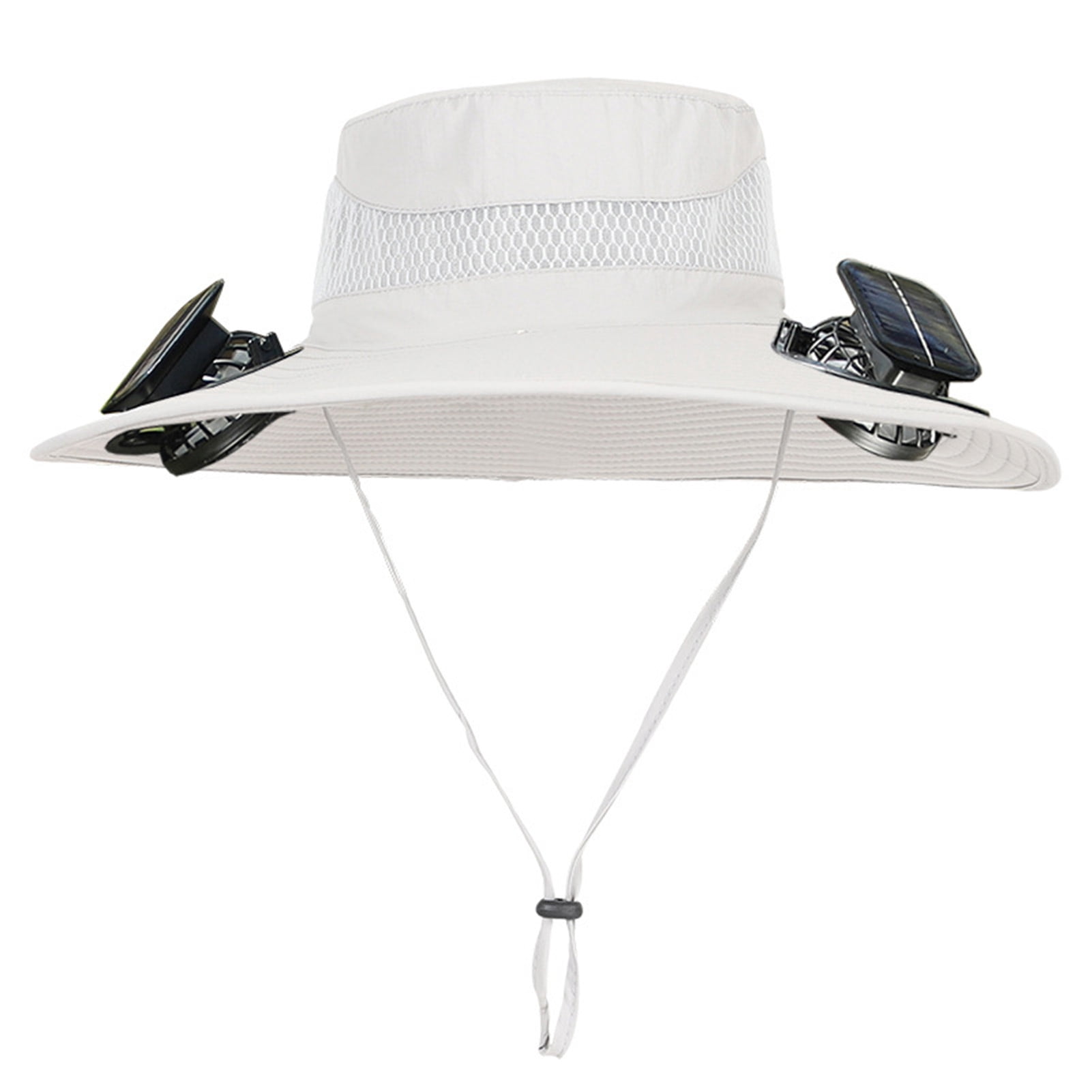 Fan Hat with Solar Charging Solar Fan Hat with Wide-brimmed Design Dual ...