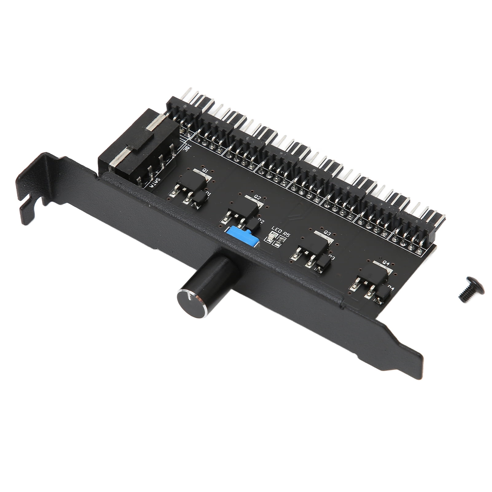 Fan Hub 12V 3pin 4pin 1 Knob 8 Channels Stable Precise Fan Speed ...