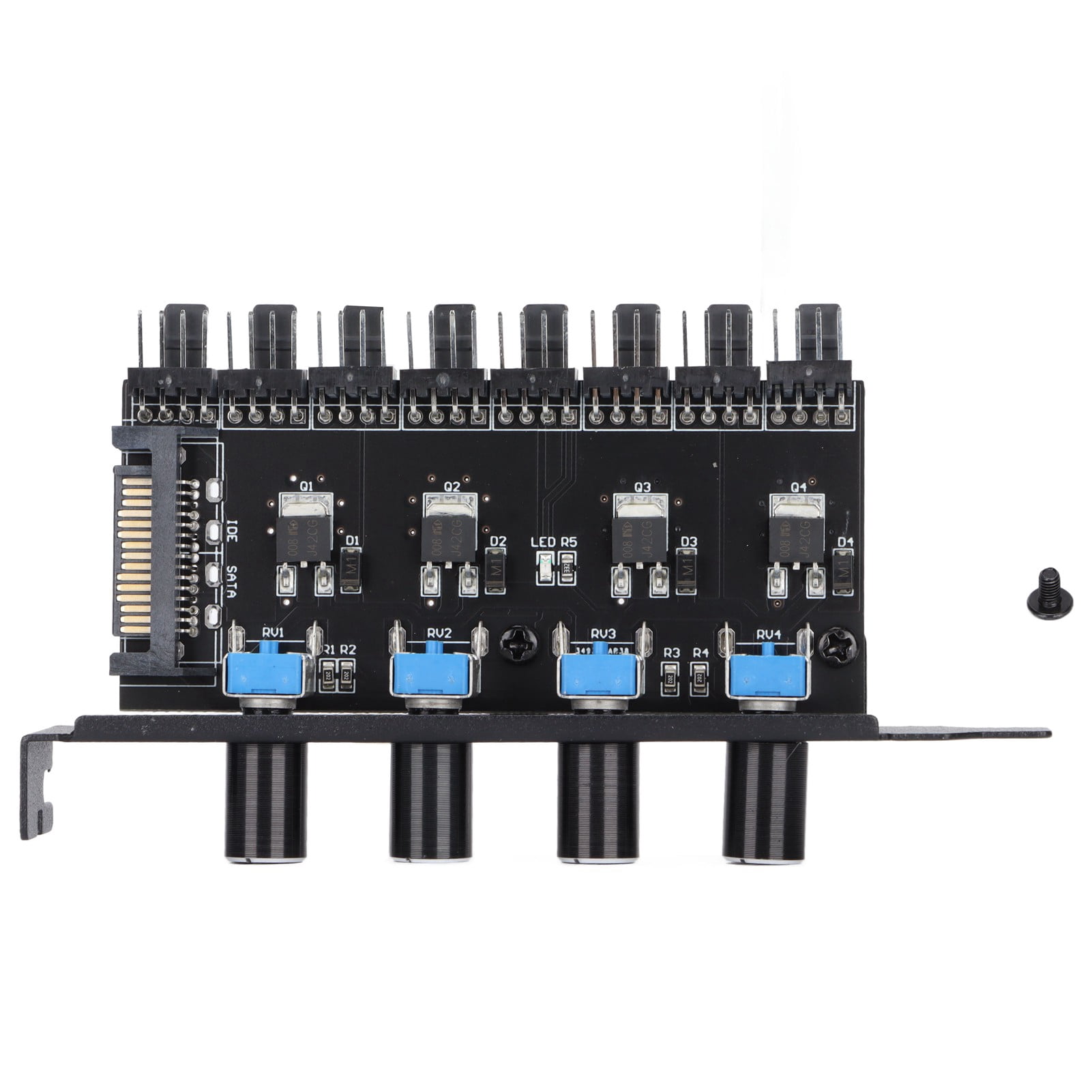 Fan Hub 12V 4pin 8 Channels 4 Knob Stable Precise Fan Speed Controller ...