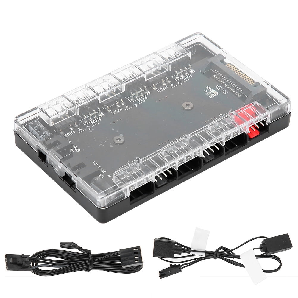 Fan Hub ARGB PWM Builtin Magnet SATA Interface Magnetic Portable ...