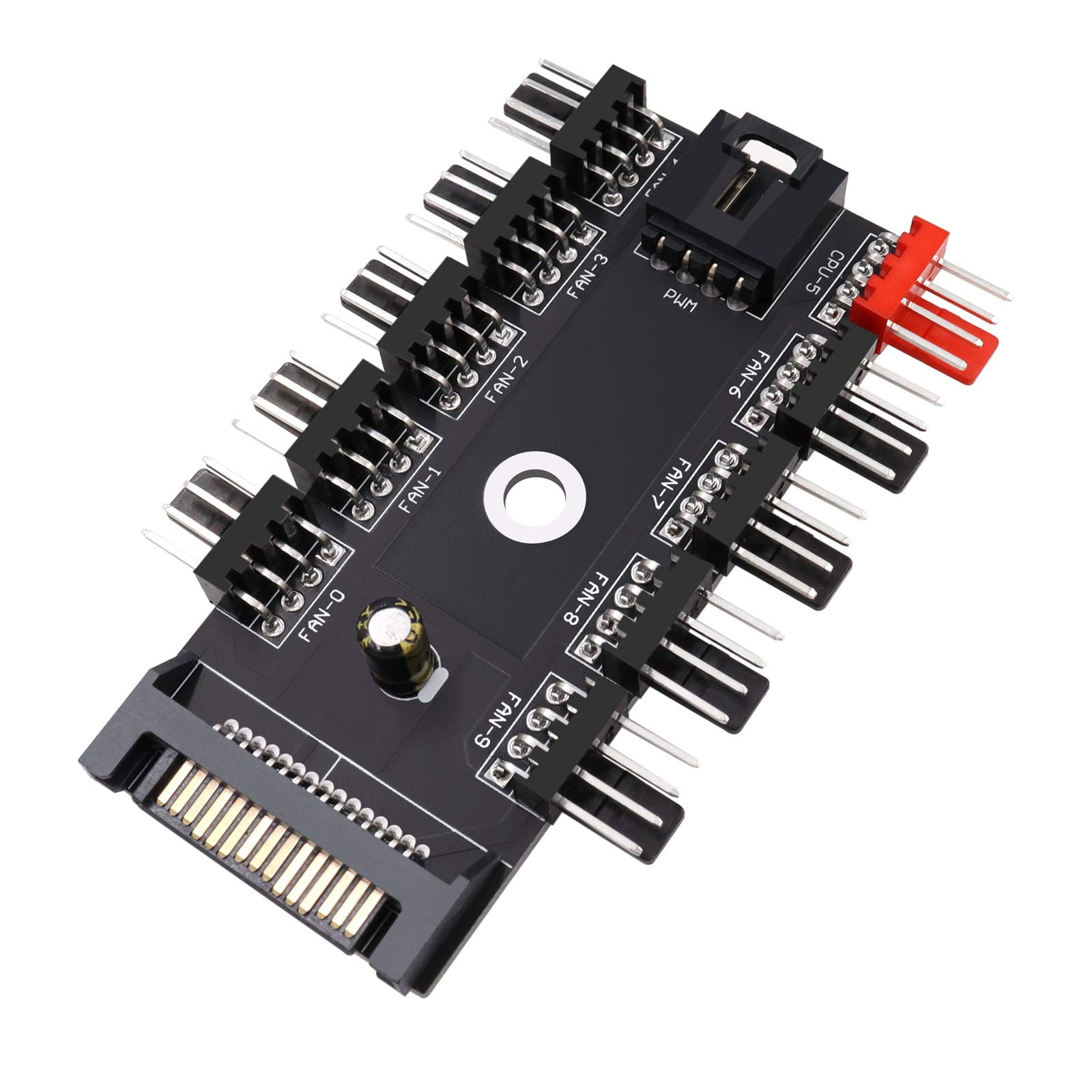 Fan Hub Splitter Extension SSF20 Cable, 1 to Supply Cable 15-Pin SATA ...