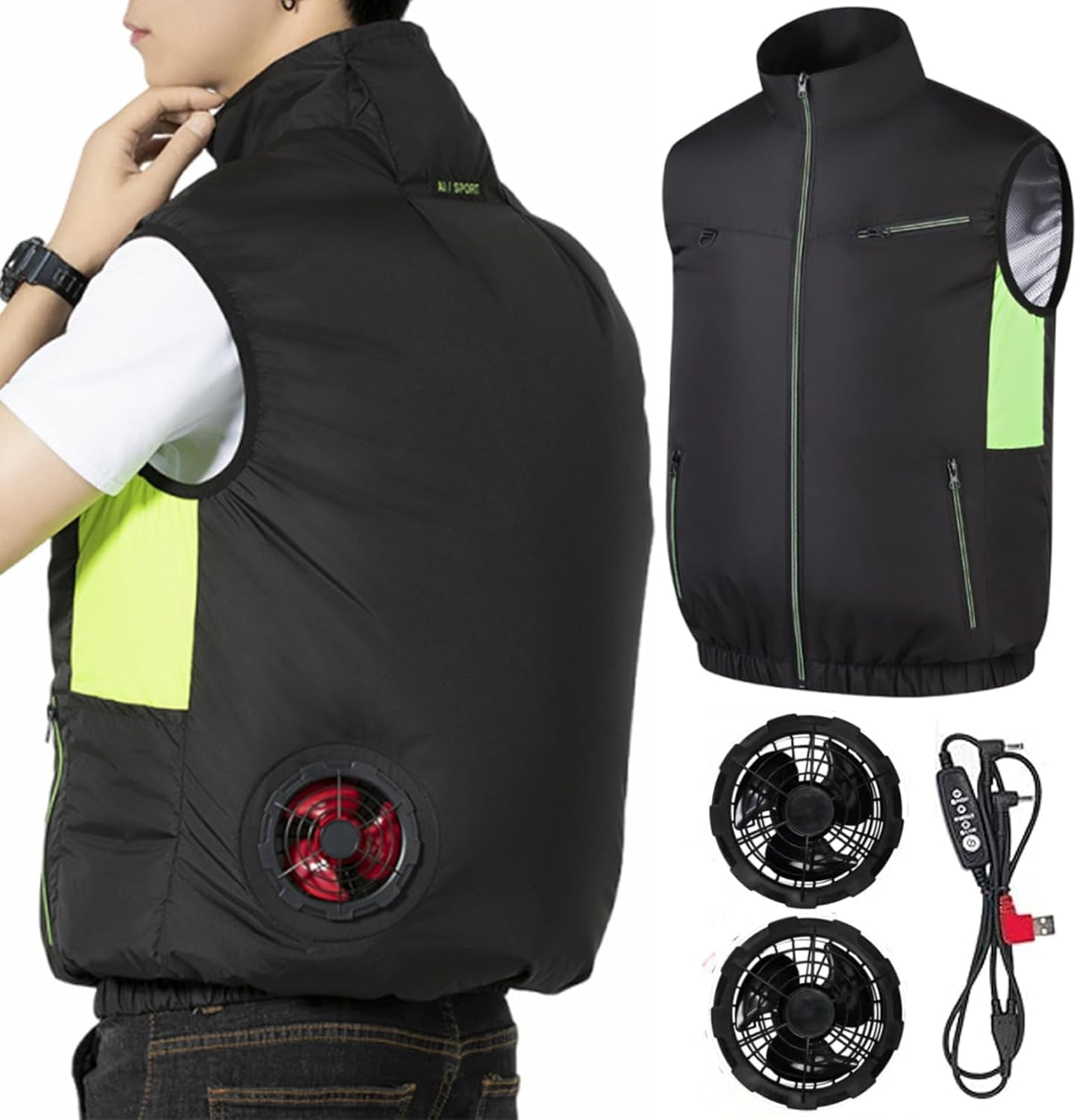 Fan Jacket, Noraui Fan Jacket, Men's & Women's Summer Outdoor Cooling ...