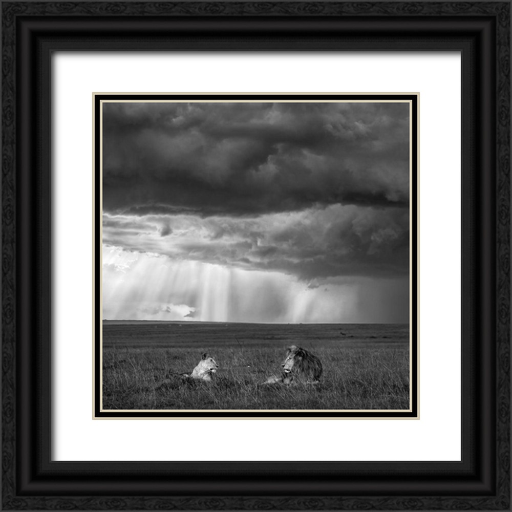 Fan, John 12x12 Black Ornate Wood Framed with Double Matting Museum Art ...