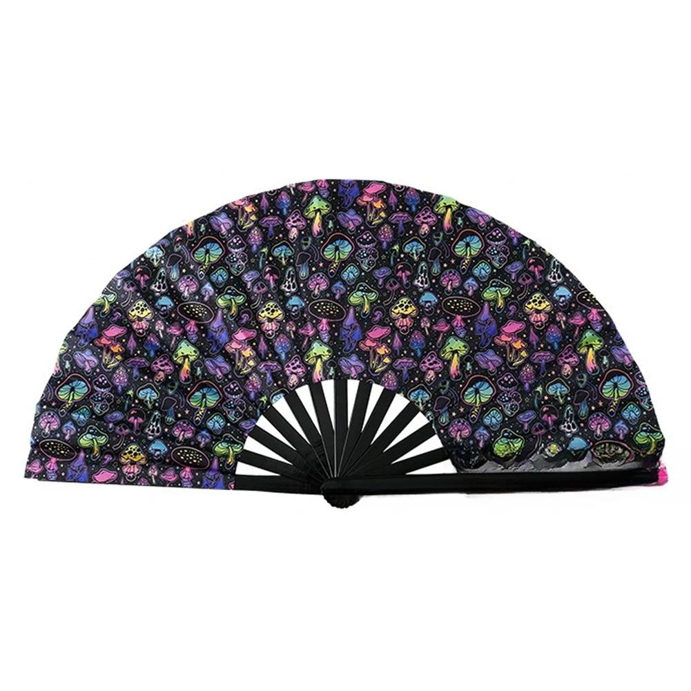 Fan,Large Holographic Folding Handheld Fans for Line Dancing,Portable ...