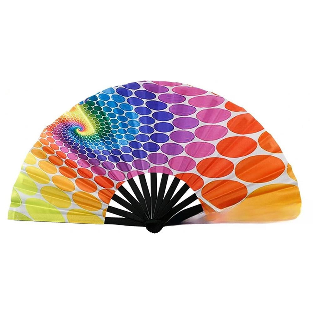 Fan, Large Holographic Folding Handheld Fans for LINE Dancing, Craft ...