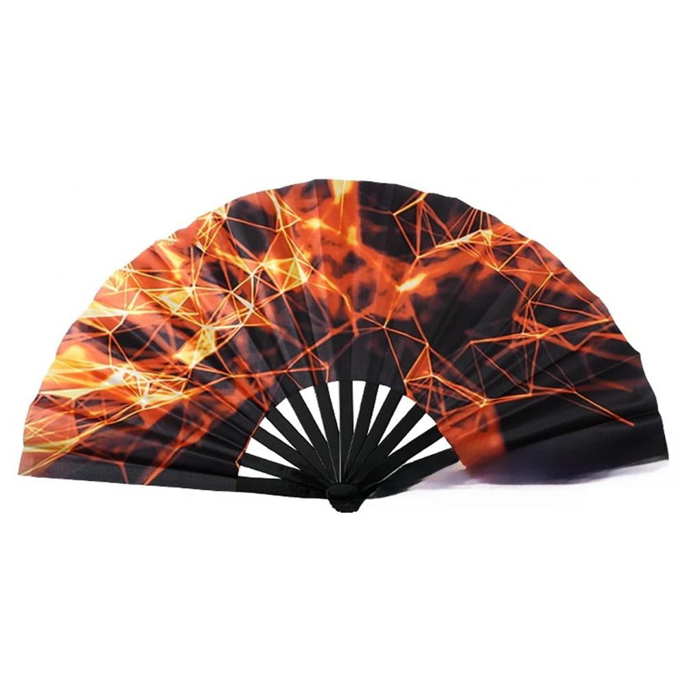 Fan, Large Holographic Folding Handheld Fans for LINE Dancing, Craft ...