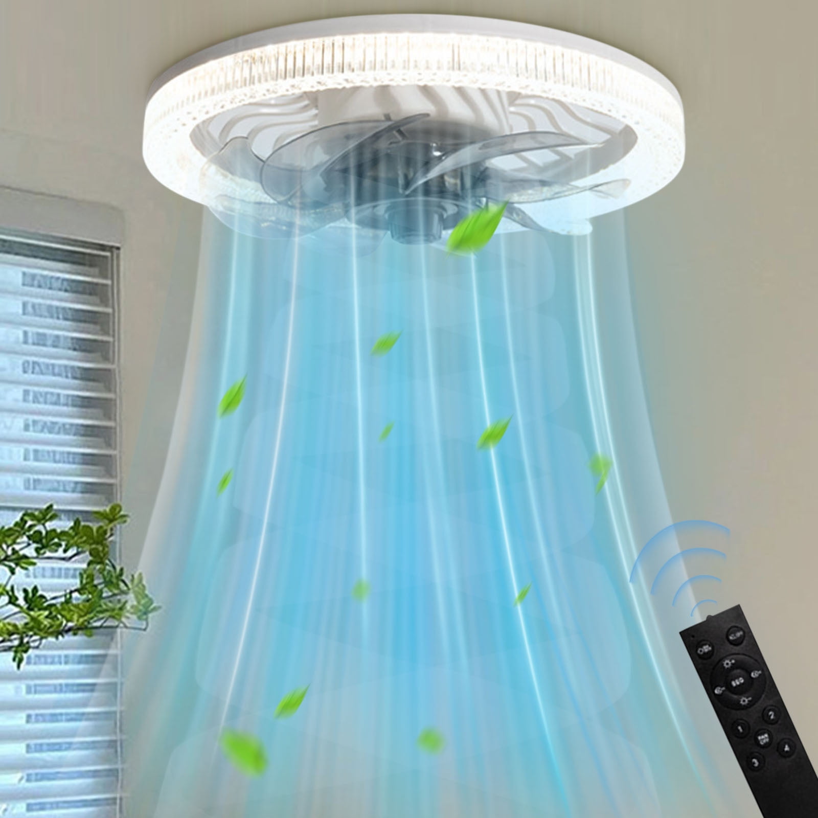 Fan Light for Bedroom Living Room Ceiling Fans with Light Color ...