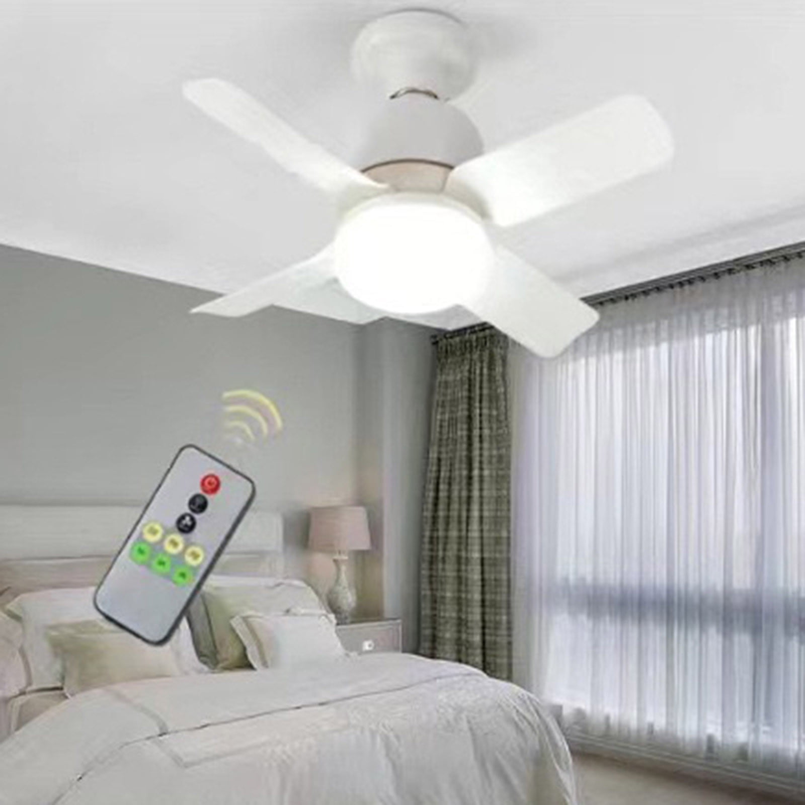 Fan Light with Remote, 13 inch Low Profile Ceiling Fans with 4 Blades ...