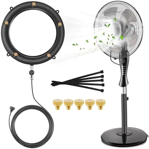 Fan Mister Kit for Outside Patio, Misters with 19.69FT Water Supply ...