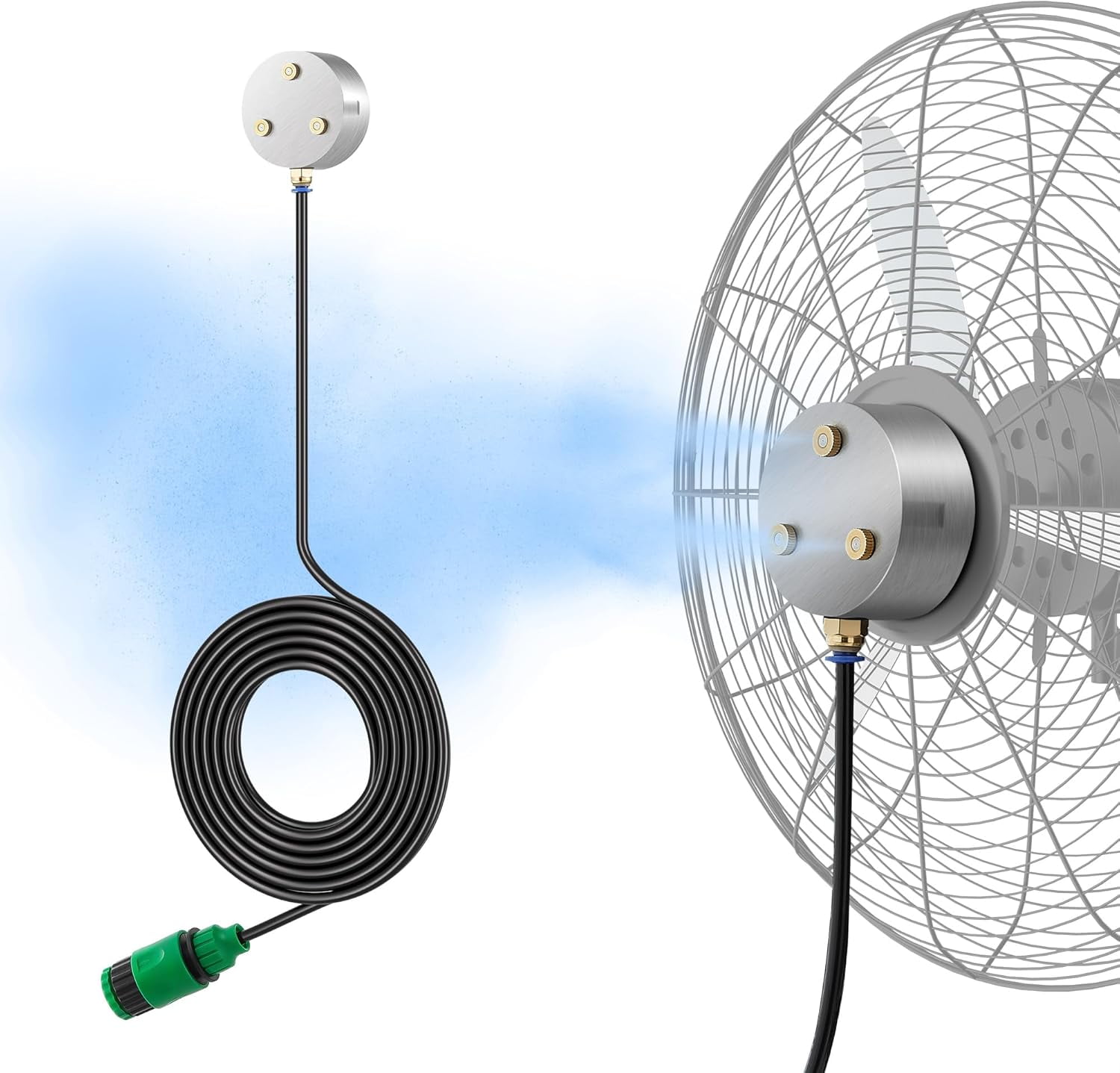 Fan Misters for Cooling Outdoor, Magnetic Mister Fan Kit, Triple Nozzle ...