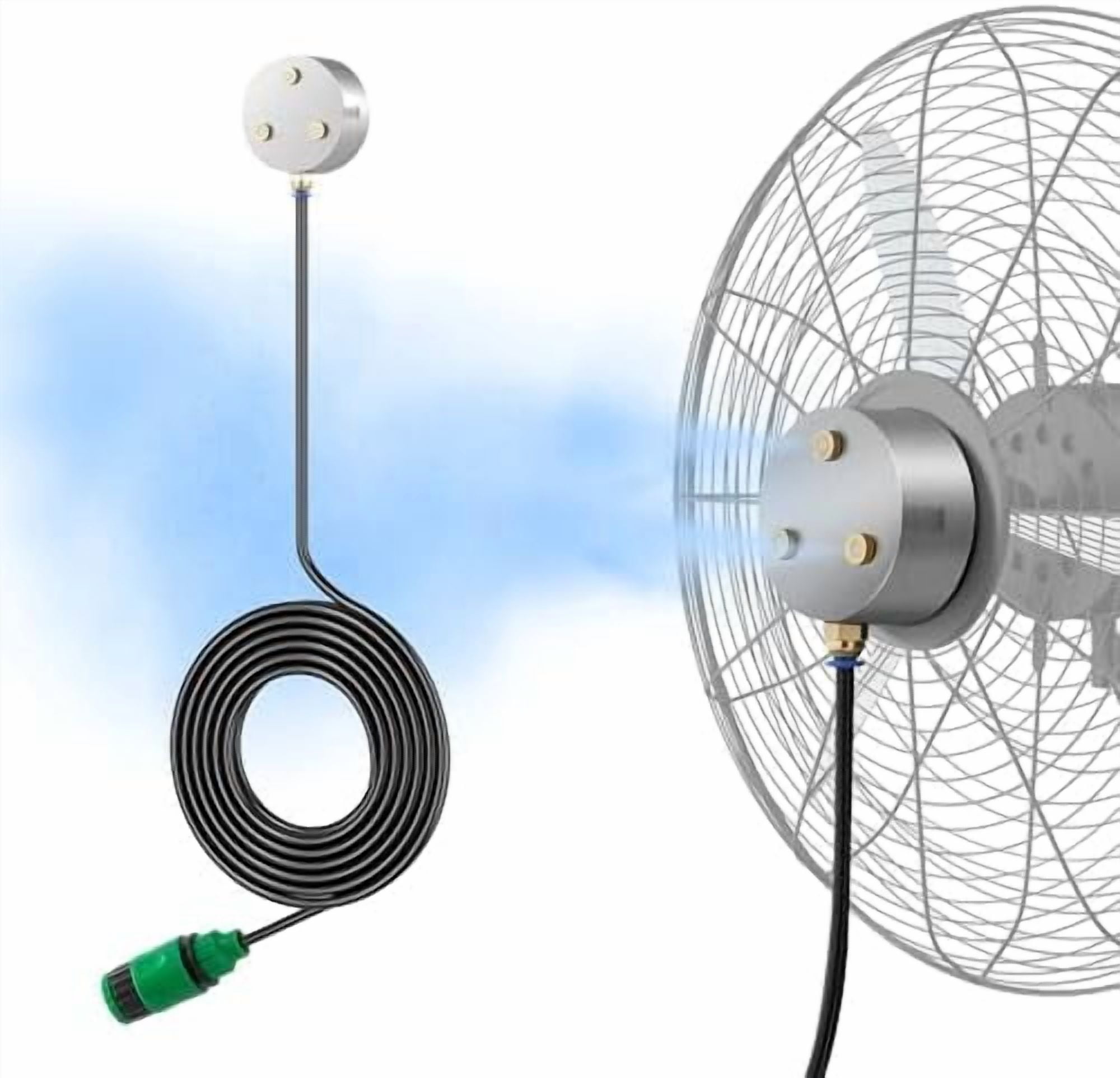 Fan Misters for Cooling Outdoor, Magnetic Mister Fan Kit, Triple Nozzle ...