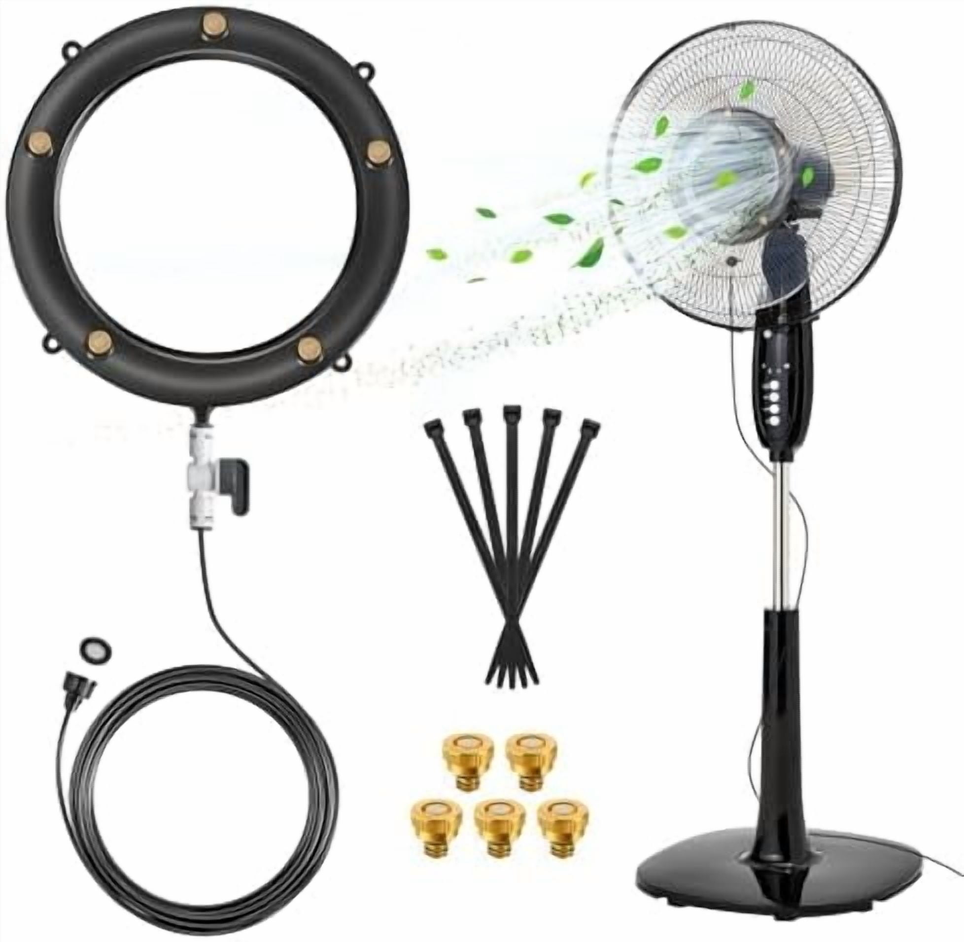 Fan Misters for Outside Patio, Fan Misting Kit with Water Walve, Water ...