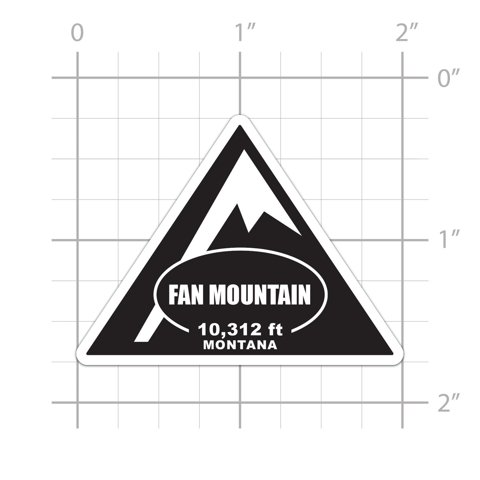 Fan Mountain Sticker for water bottle phone tumbler hard hat montana ...