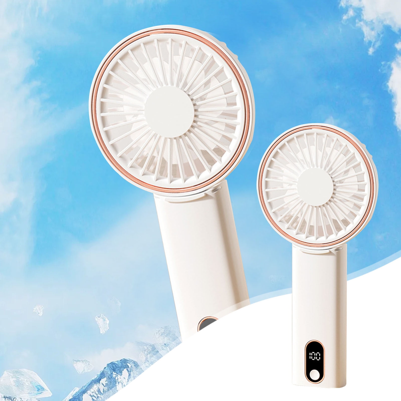 Fan New USB Handheld Fan Mini Portable Fan Digital Folding Small Fan ...