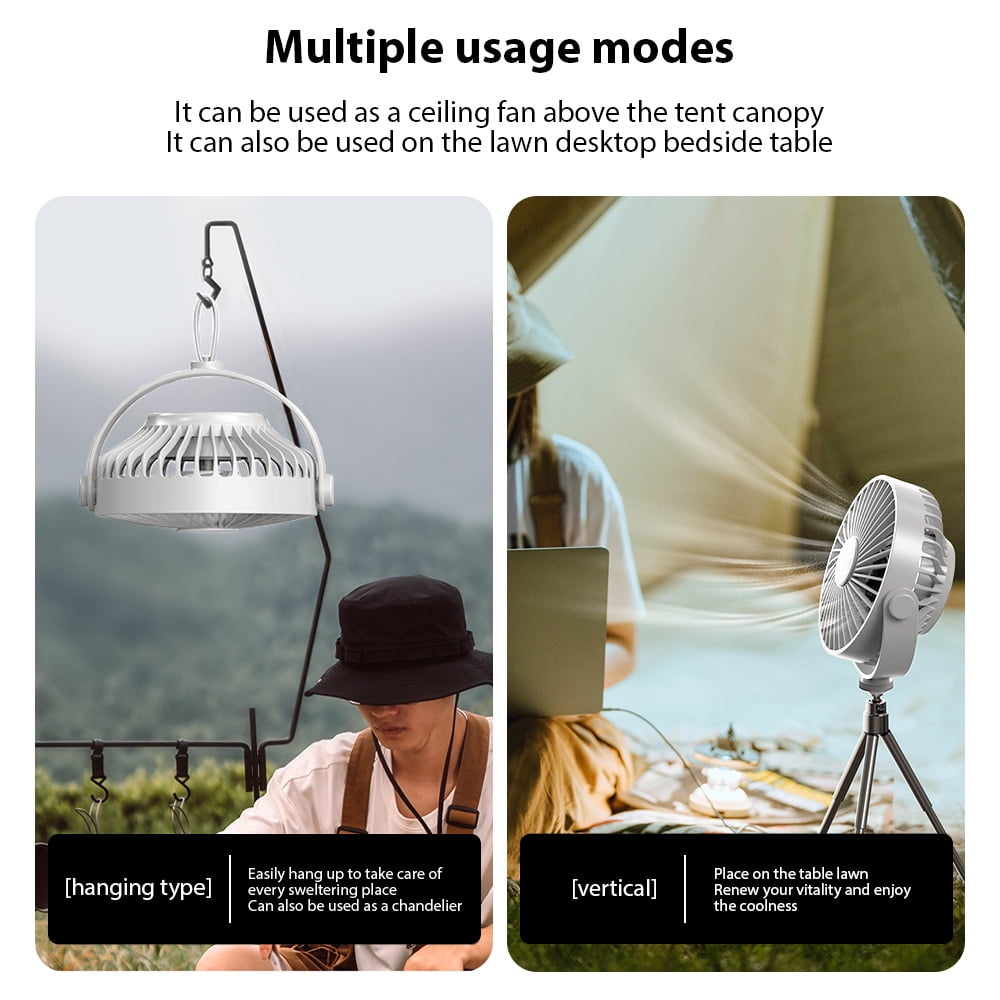 Fan,Portable Fan Remote Fan Remote Rotation Office Tent 3 Speeds ...