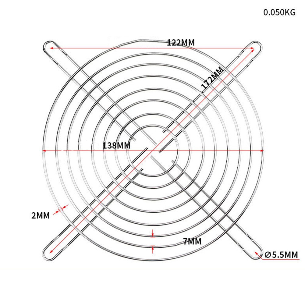 Fan Protection Net 80-200Mm Cooling Fan Protection Net Metal Iron Mesh ...