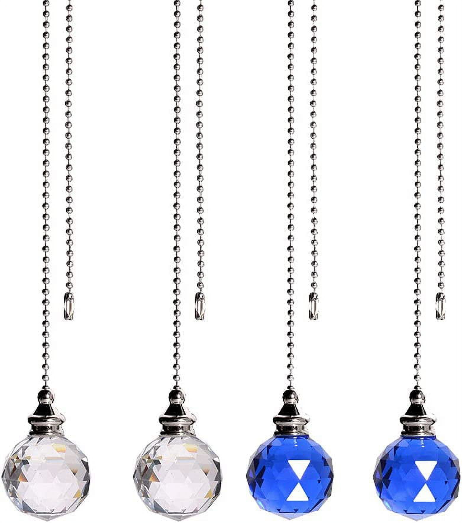 Fan Pulls Decorative, 4 Pieces Ceiling Fan Pull Chain Ornaments ...