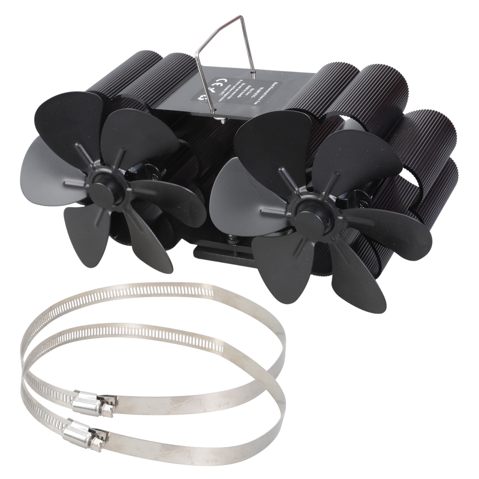 Fan Quiet and Effective Heat Circulation Heat Powered Stove Fan Double ...