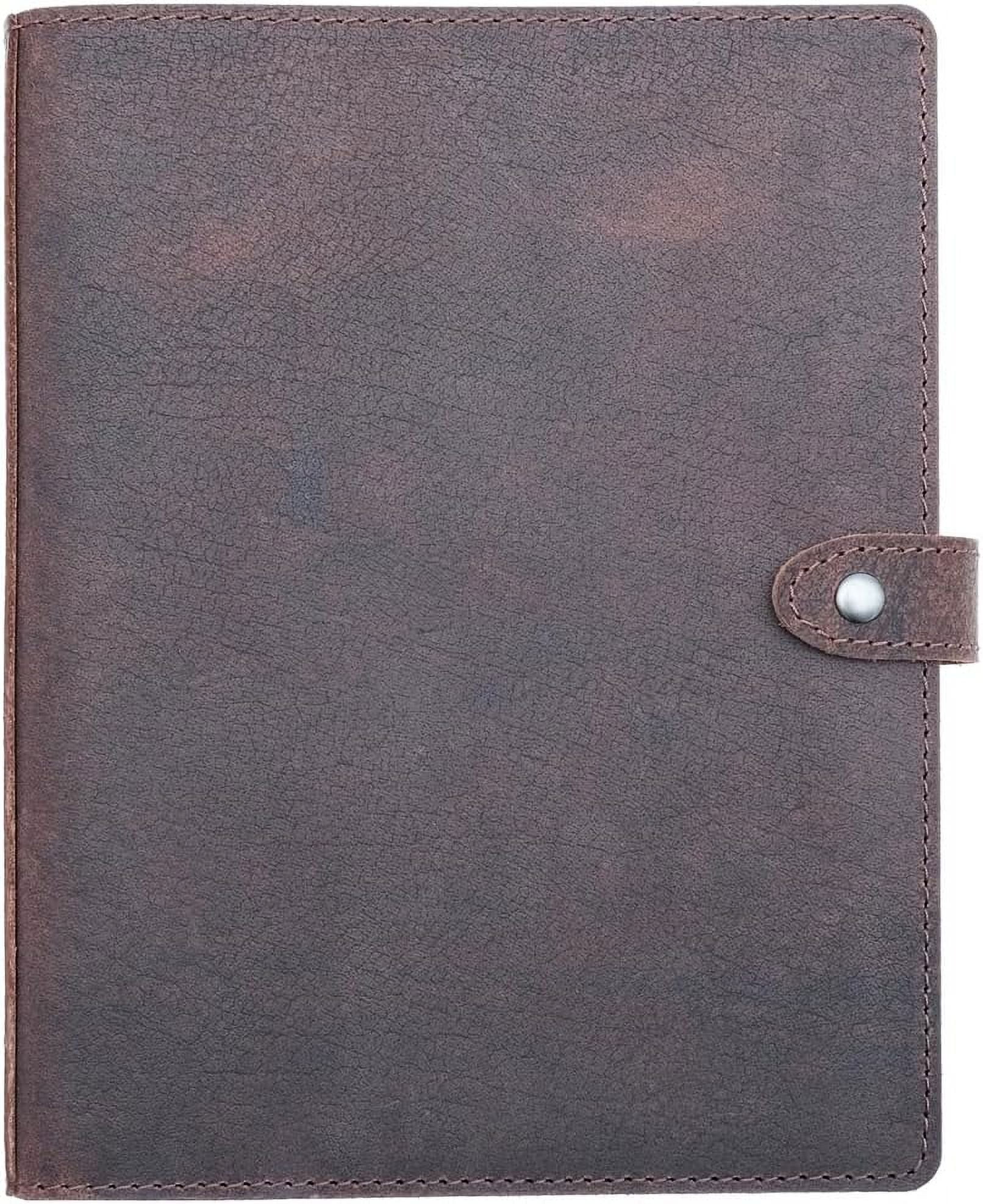 Fan&Ran Leather Mini 3 Ring Binder for 5.5"x8.5" Paper, 1" Round Rings ...