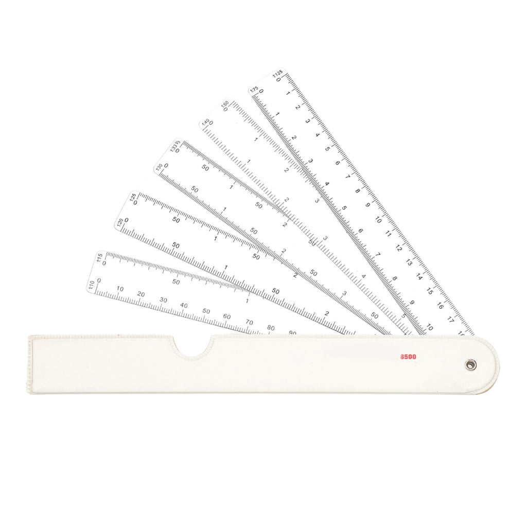 Fan Shaped Architect Engineering Ruler Folding Metric Scale Ruler Clear ...