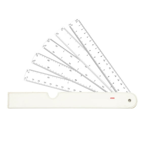 Fan Shaped Architect Engineering Ruler Folding Metric Scale Ruler Clear ...