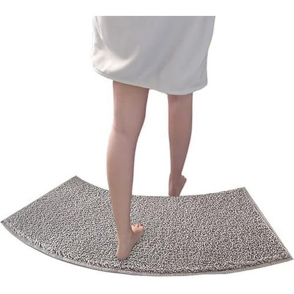 Fan-Shaped Curved Shower Mat,Curved Bath Mat for Corner Shower,Ultra ...