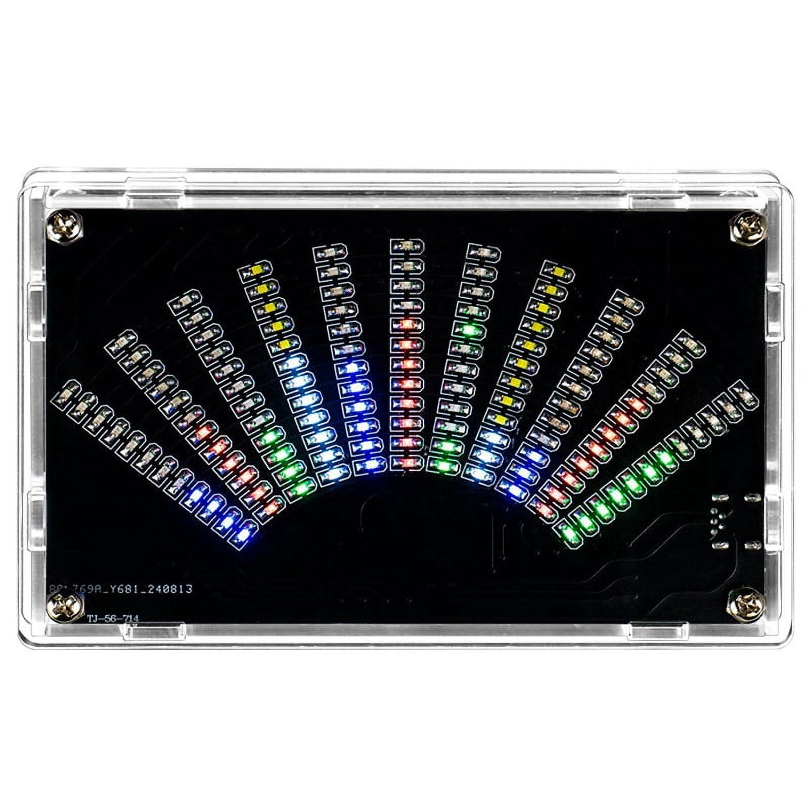 Fan-Shaped LED Music Spectrum Rhythm Light Display DIY Production Kit ...