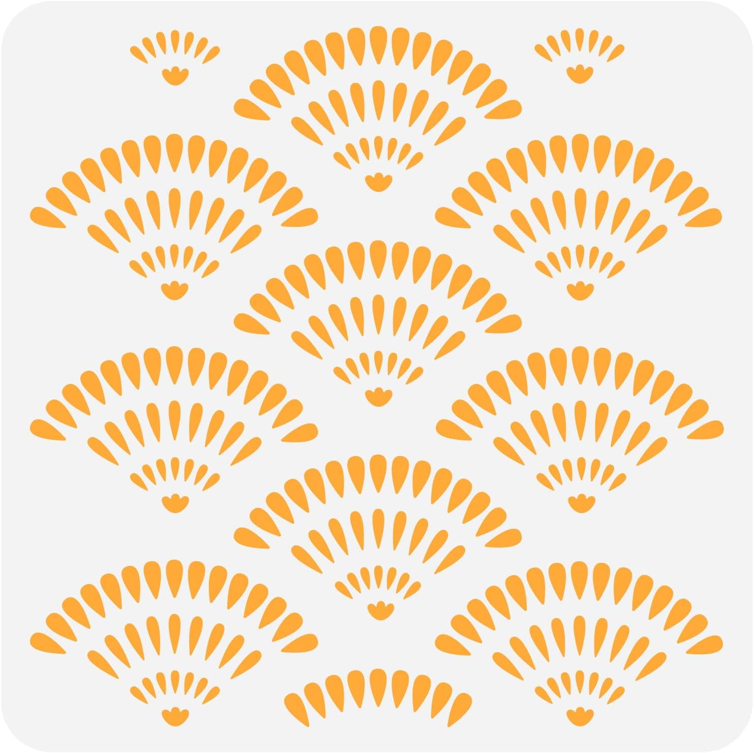 Fan Stencil 11.8x11.8 inch Wall Painting Stencil Plastic Fan Pattern ...